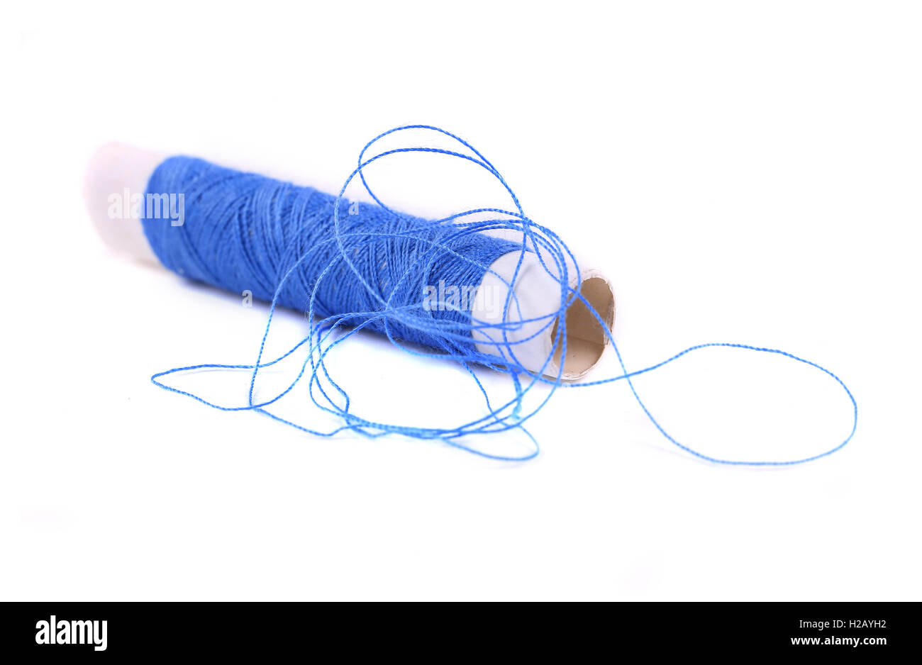blue Sewing thread Stock Photo - Alamy