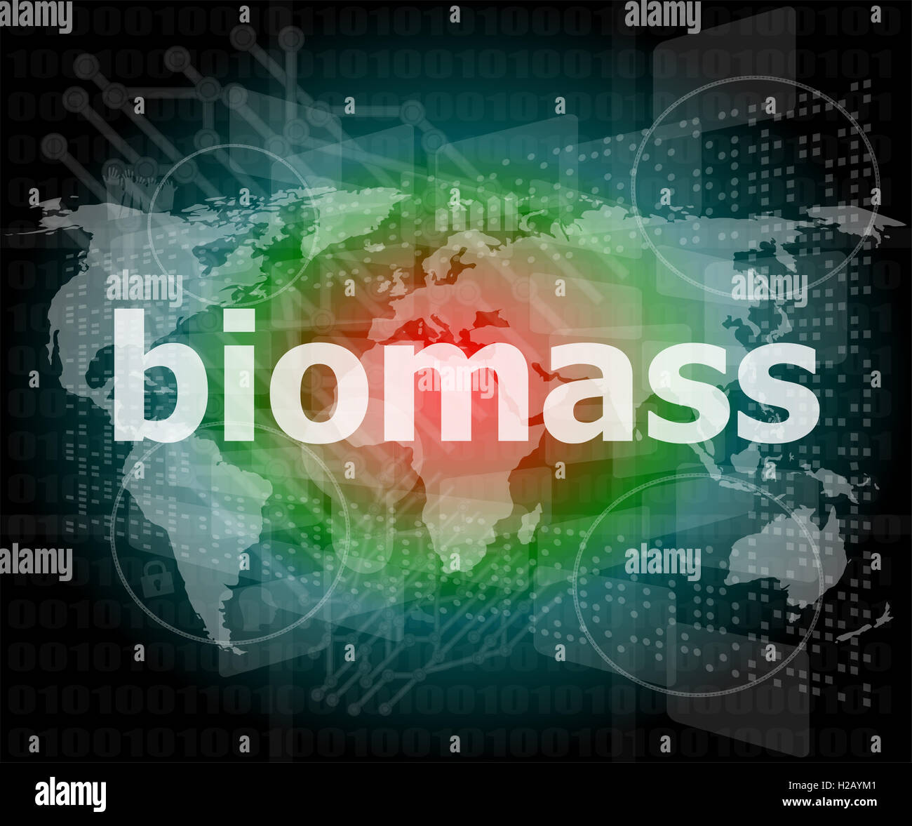 biomass word on digital touch screen background Stock Photo - Alamy