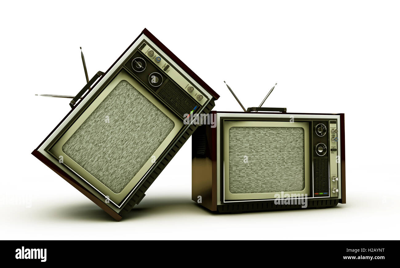 Retro tv screen Cut Out Stock Images & Pictures - Alamy