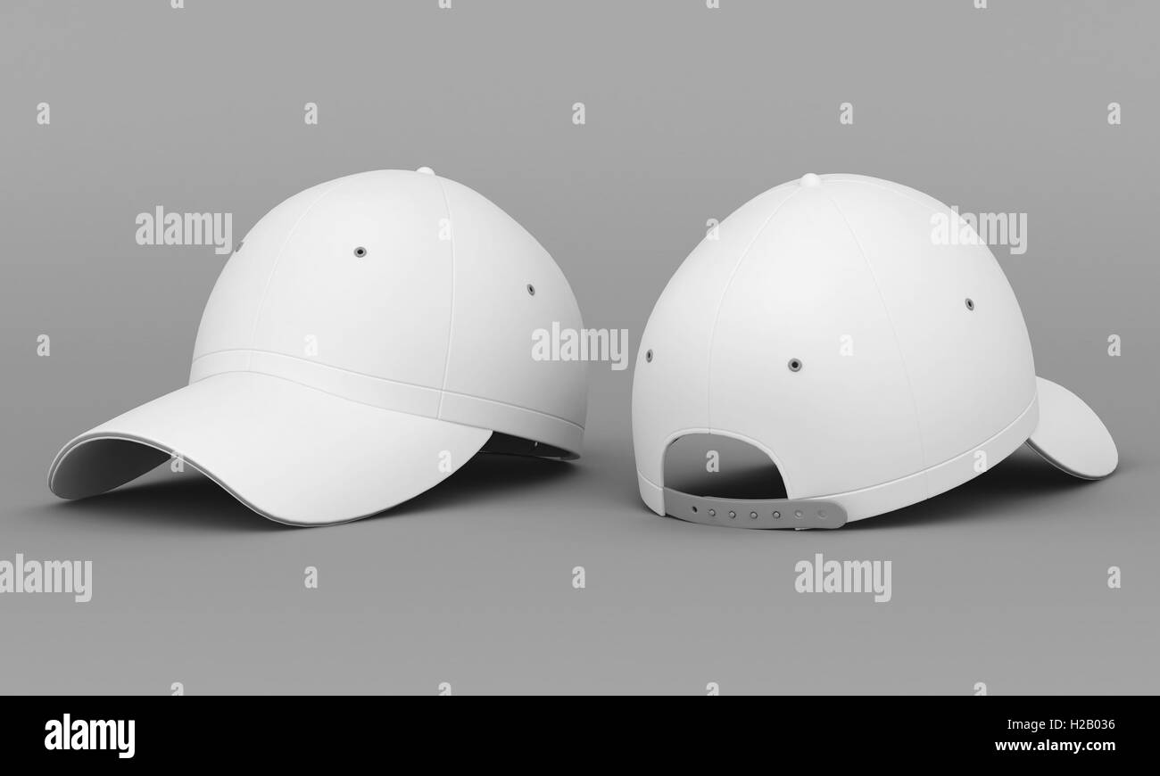 White baseball cap Stock Photo - Alamy