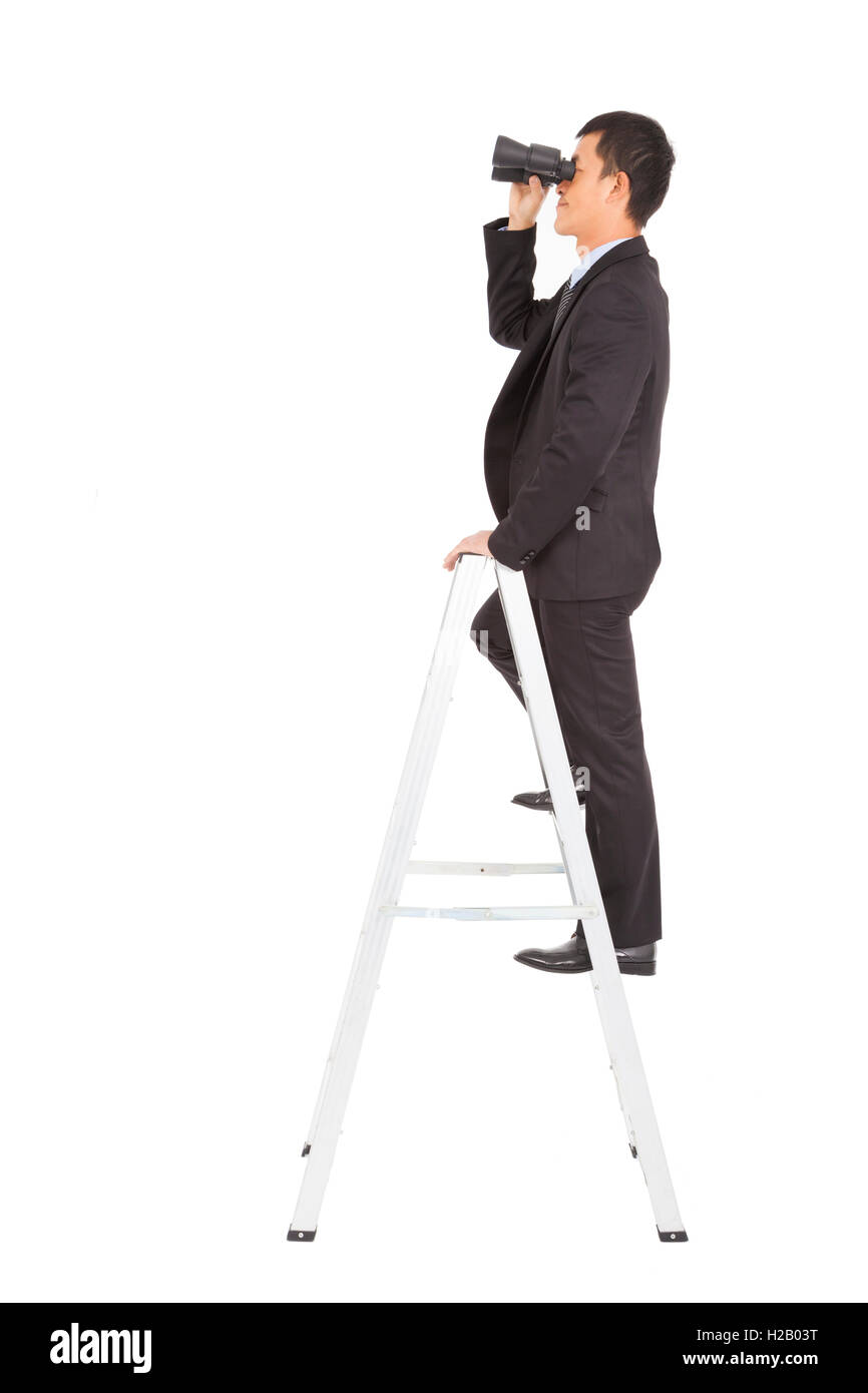 Person using binoculars Cut Out Stock Images & Pictures - Alamy