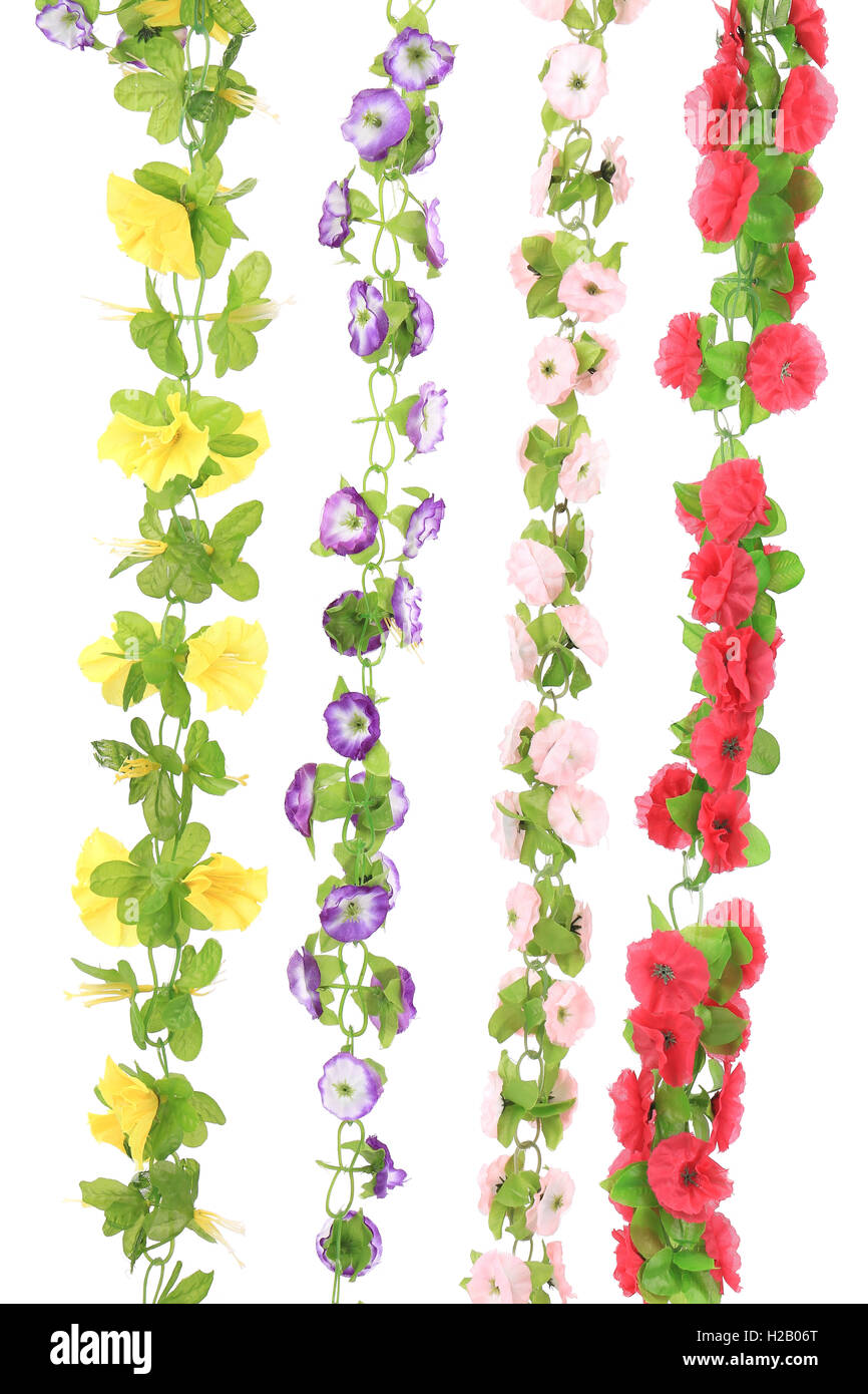 Top view of artificial flowers Stock Photo - Alamy