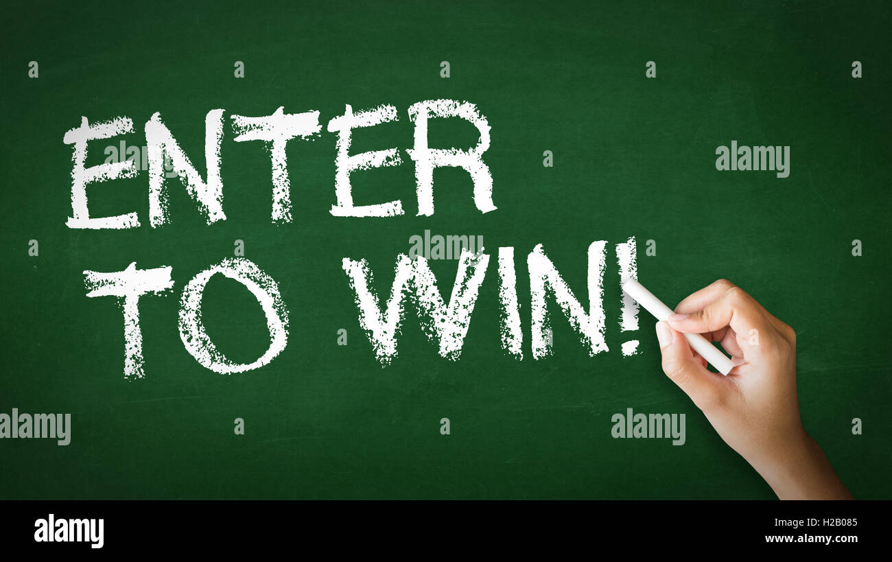 Enter to win Chalk Illustration Stock Photo - Alamy