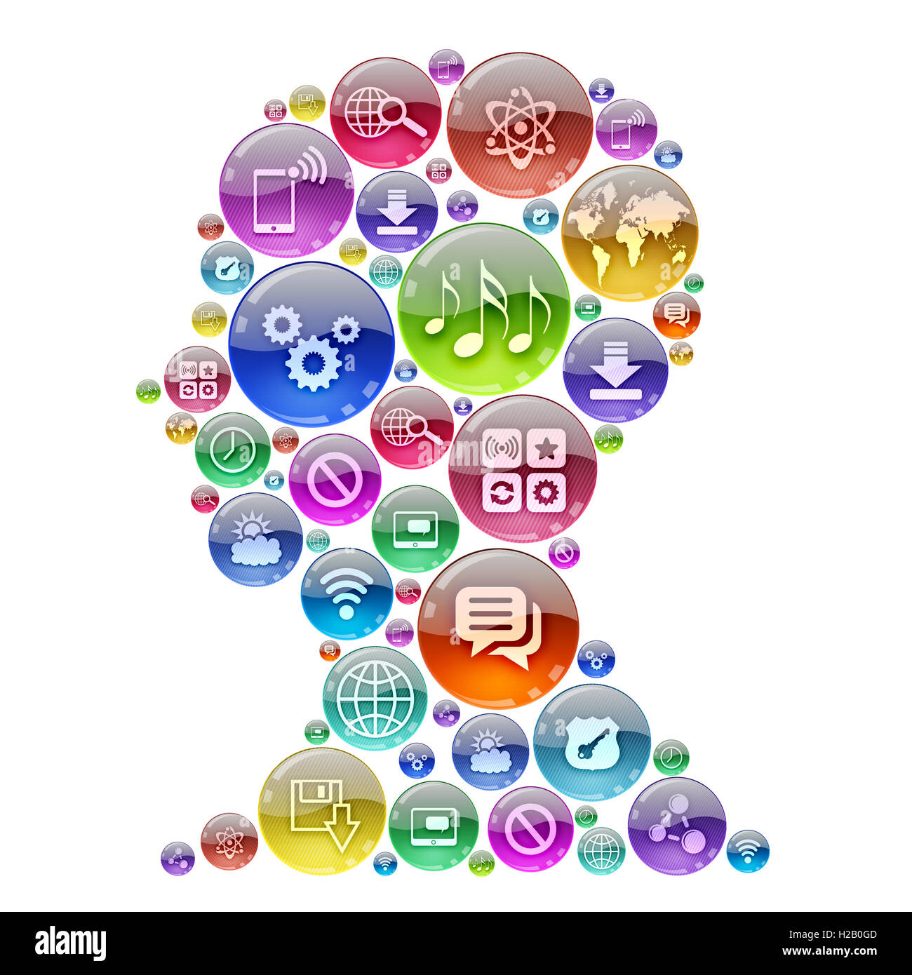 Human silhouette bright background Cut Out Stock Images & Pictures - Alamy