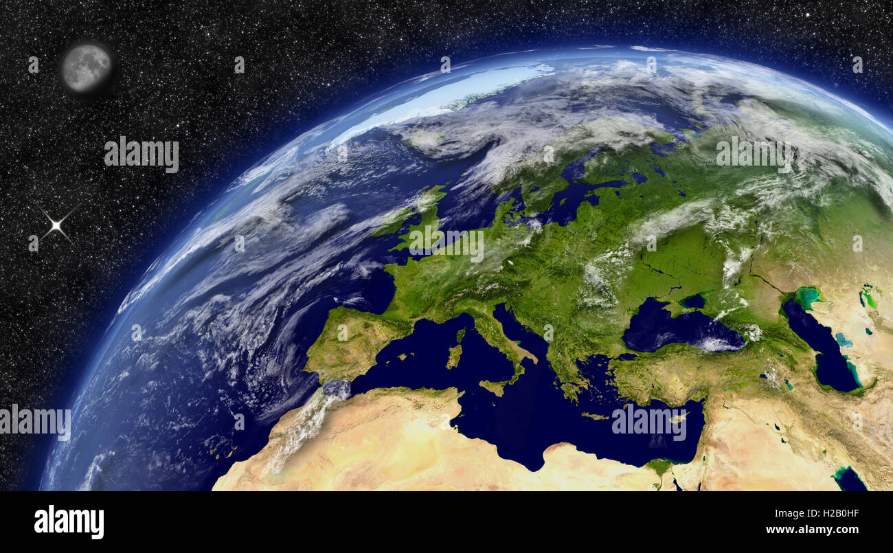 Europe satellite continent hi-res stock photography and images - Alamy