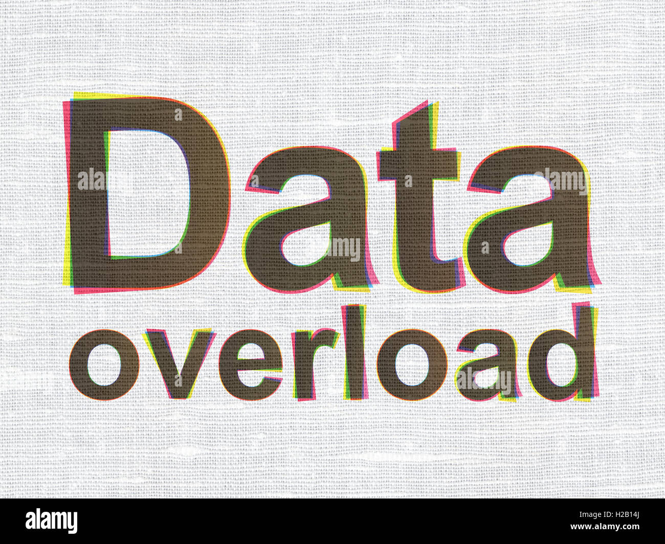 Data concept: Data Overload on fabric texture background Stock Photo ...