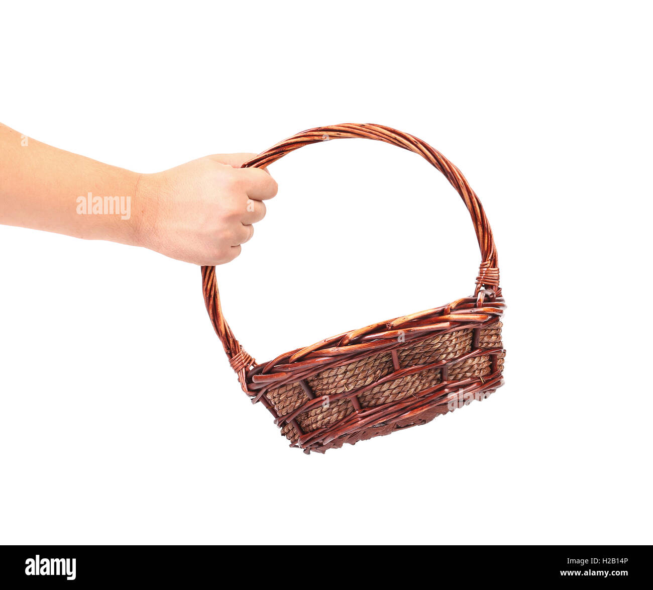 Vintage weave wicker basket Stock Photo - Alamy