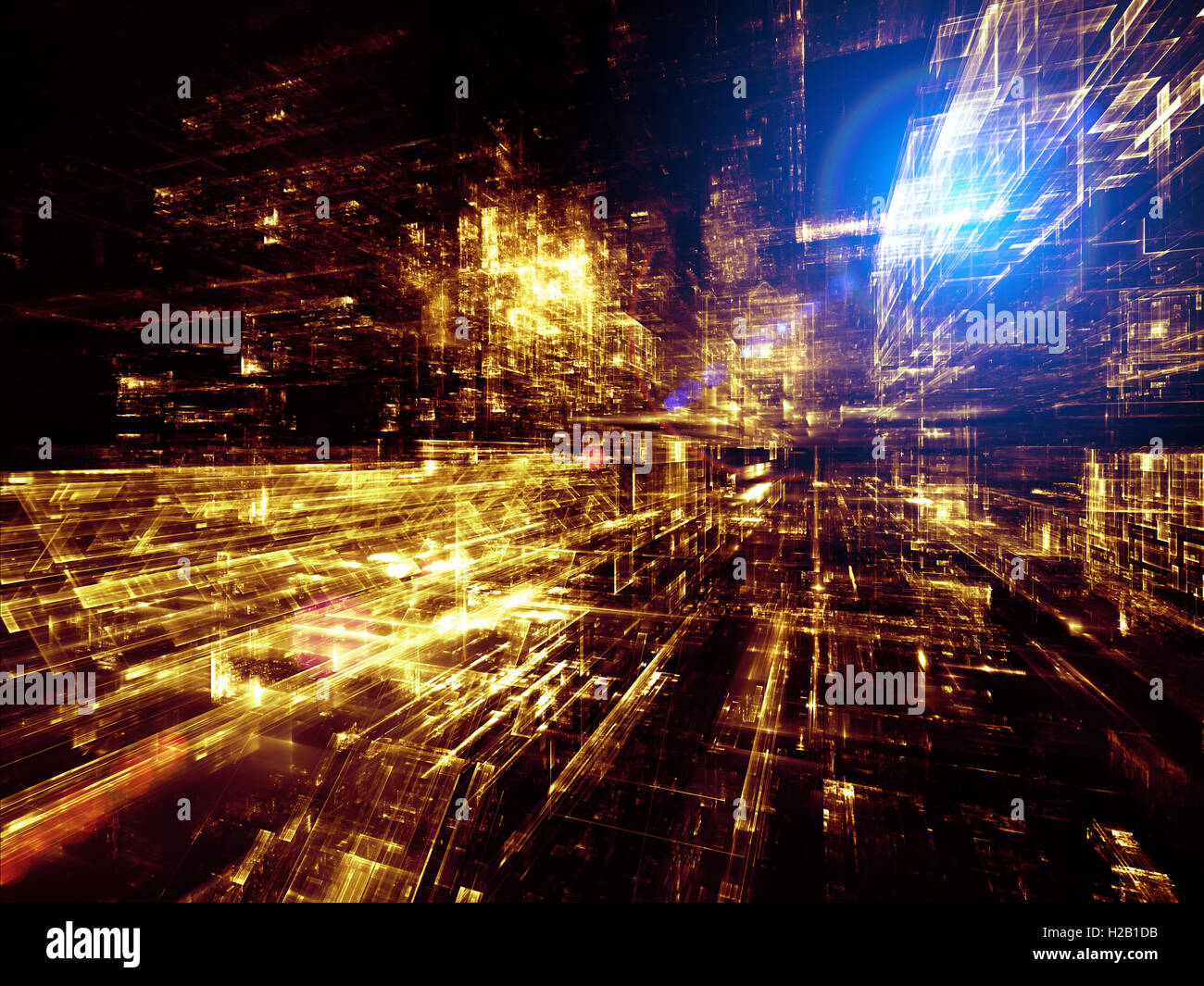Digital Perspectives of City Stock Photo - Alamy