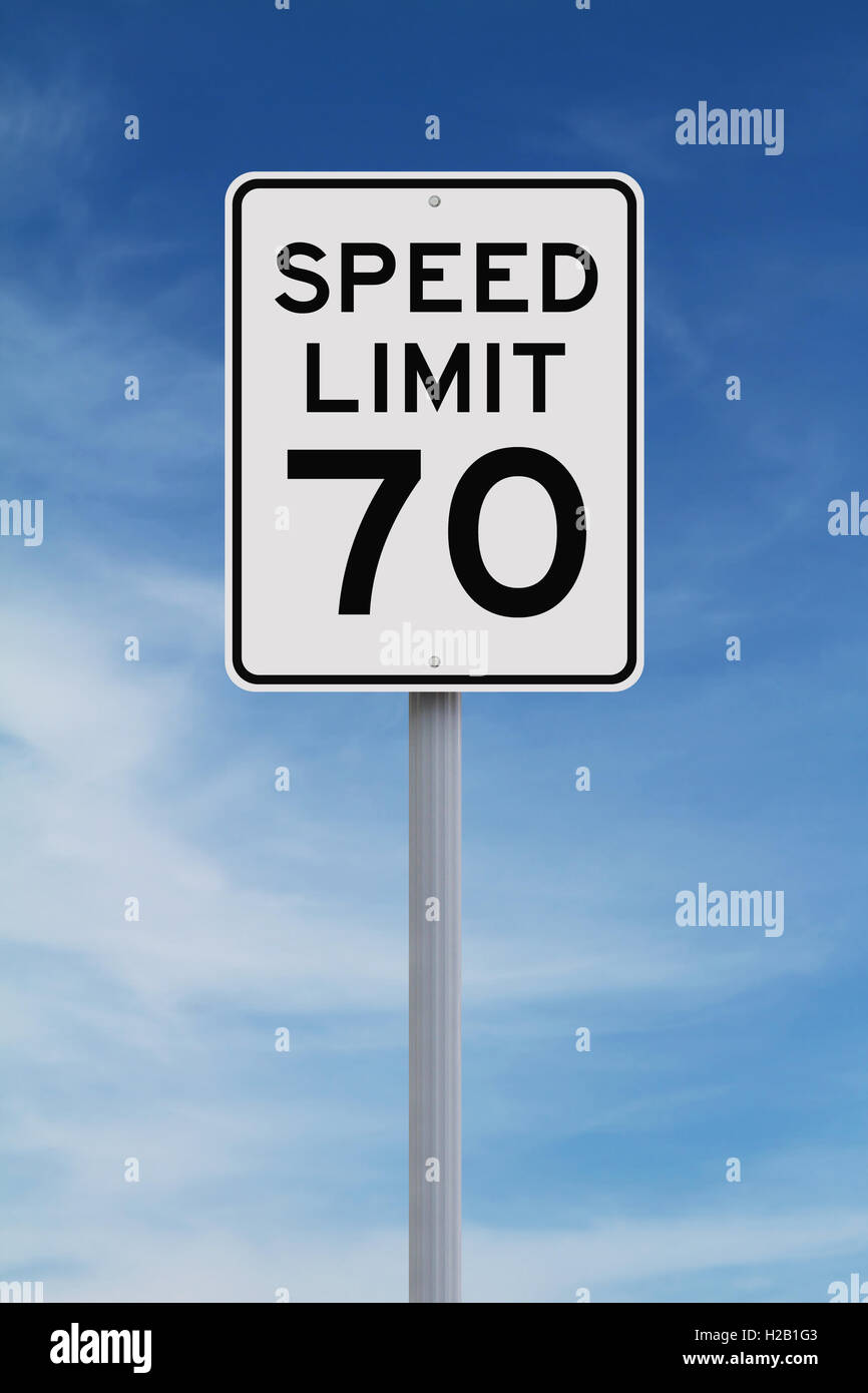 Speed Limit at Seventy Stock Photo - Alamy