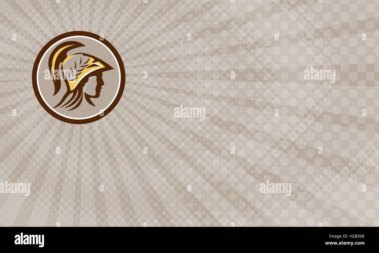 Business Card showing Illustration of Minerva or Menrva, the Roman ...