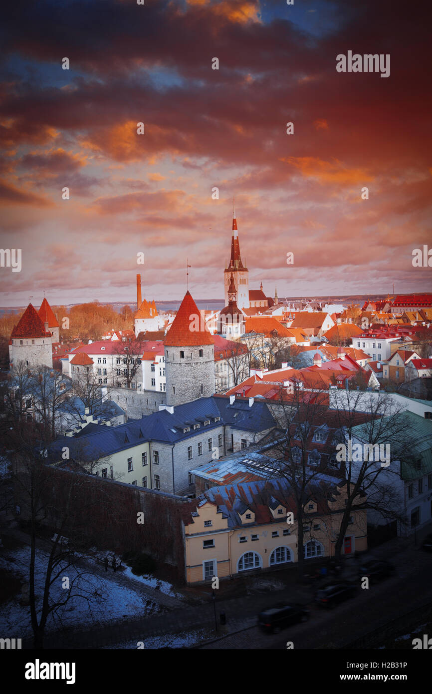 picturesque and very beautiful photos of Tallinn Stock Photo - Alamy