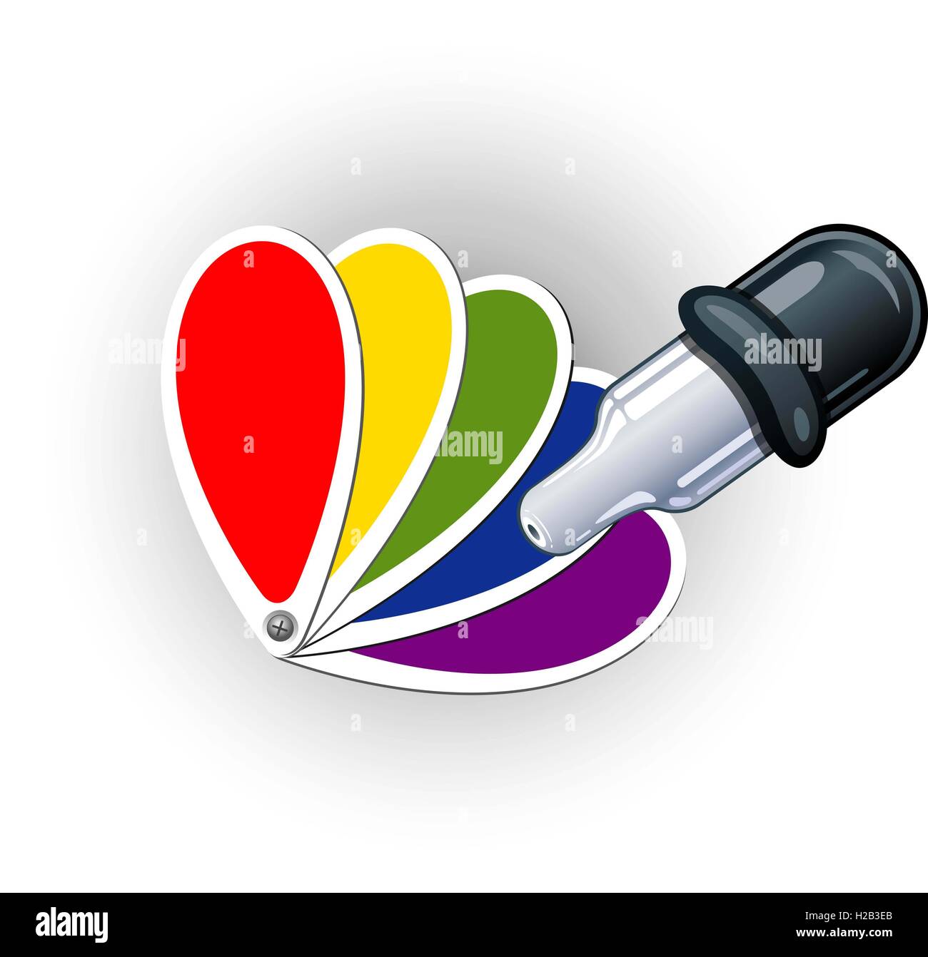 Color palette and pipette. Vector illustration Stock Photo - Alamy