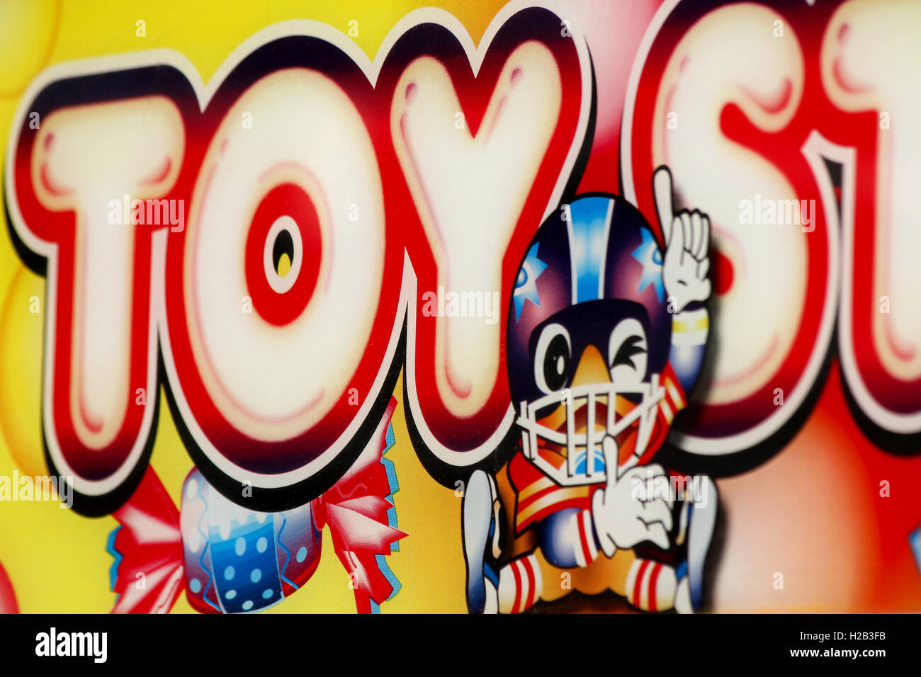 toy sign closeup close up Stock Photo - Alamy