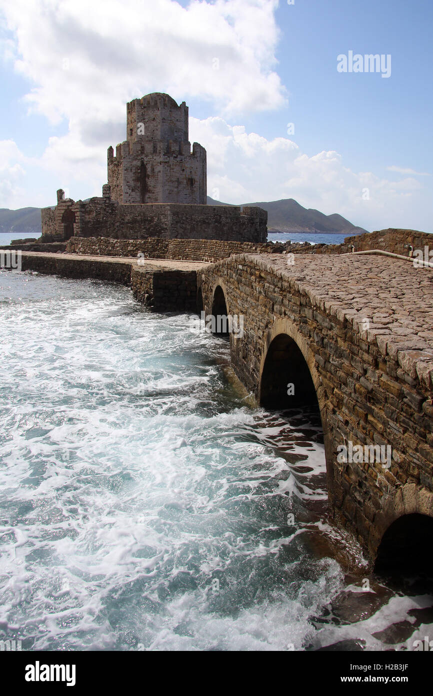 methoni castle greece Stock Photo - Alamy
