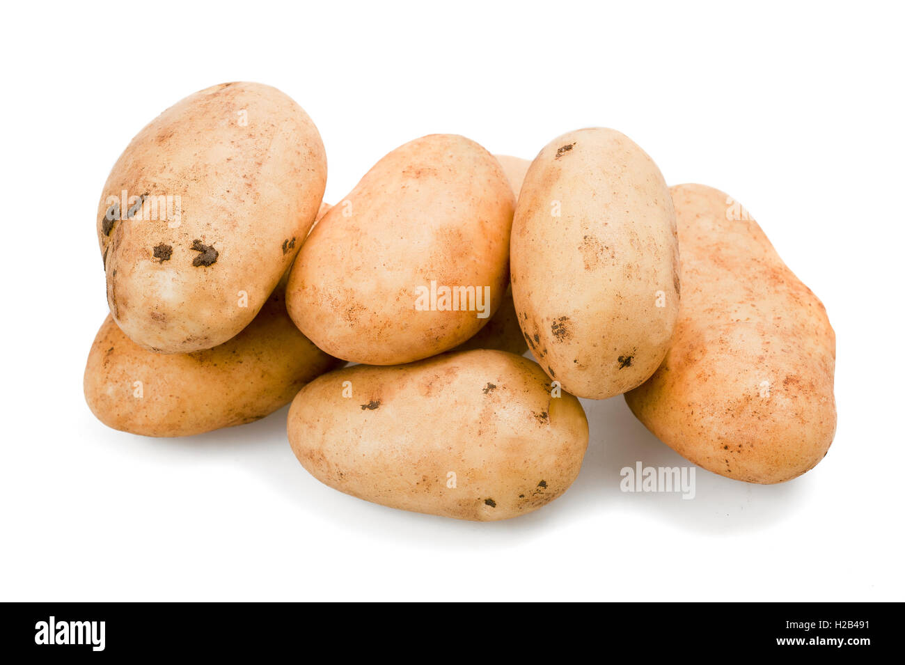 Potatoes group isolated on white Stock Photo - Alamy
