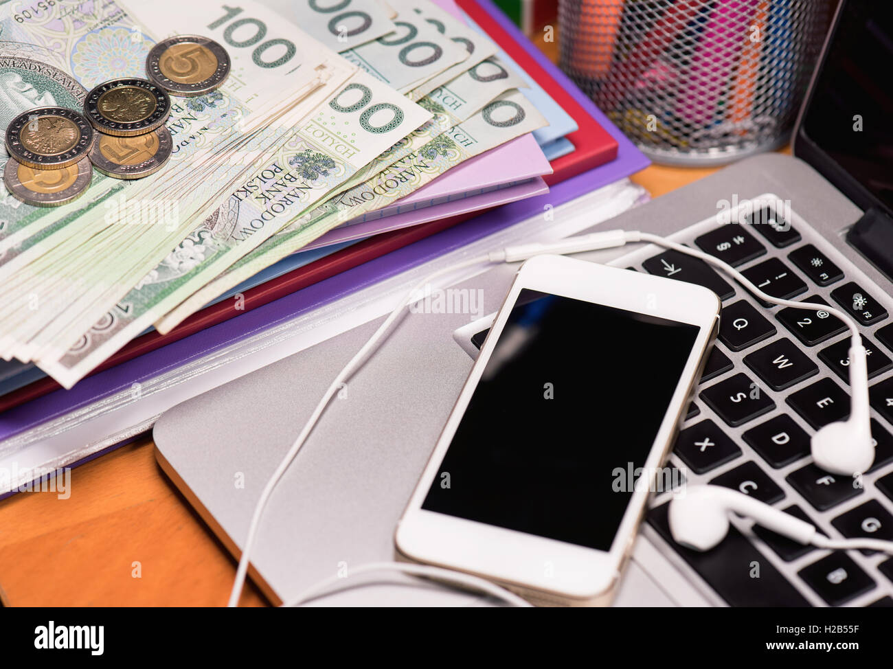 Money and electronic devices Stock Photo - Alamy