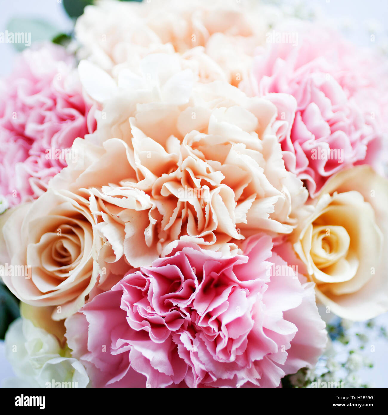 Wedding bouquet with pastel colour flowers Stock Photo - Alamy