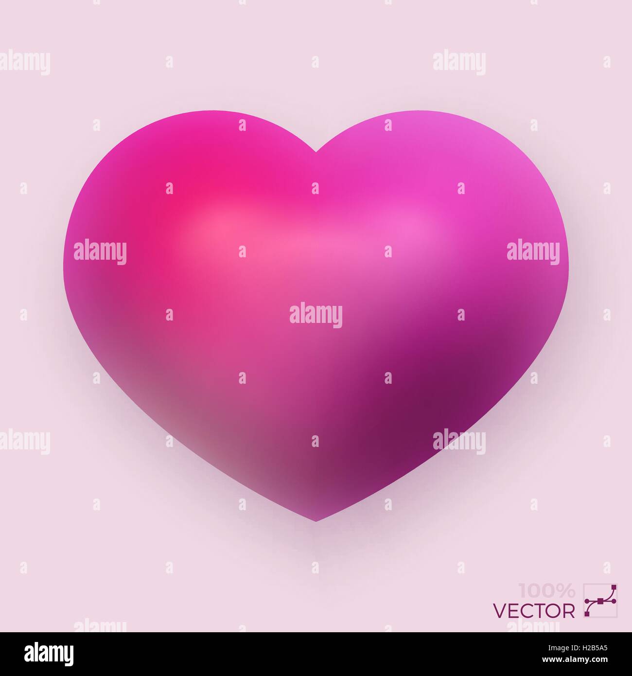 Vector Pink Shaded Heart Symbol Illustration Stock Vector Image & Art ...