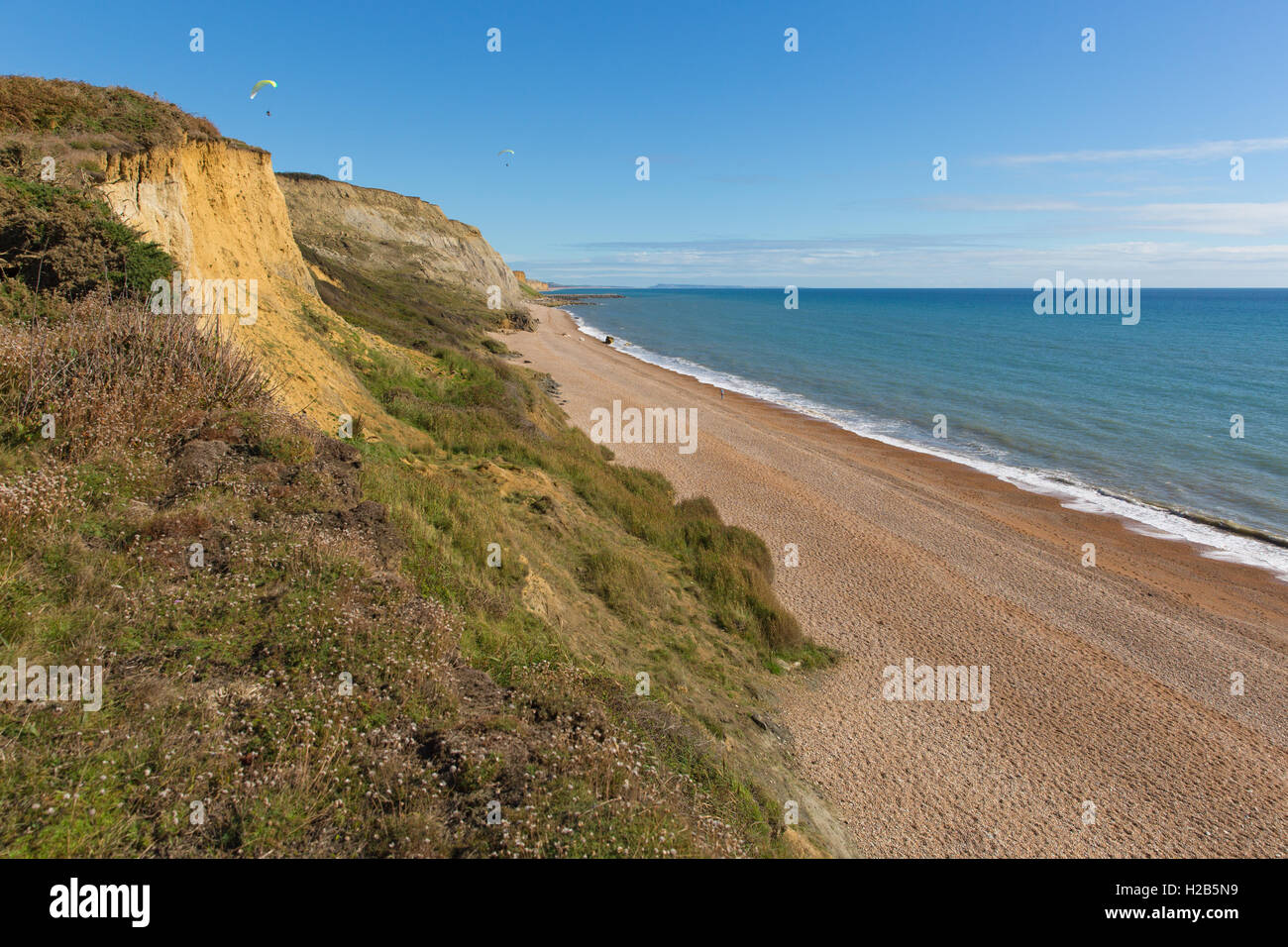 Eype beach Dorset England uk Jurassic coast south of Bridport and near ...