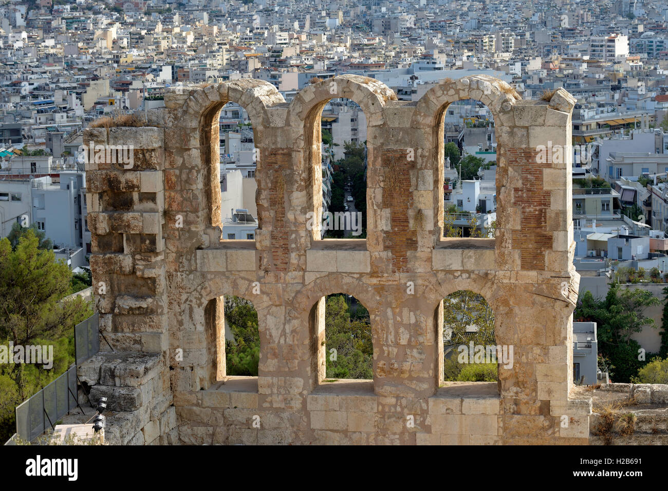 Odeon of Herodes Atticus in Acropolis of Athens, Greece Stock Photo - Alamy