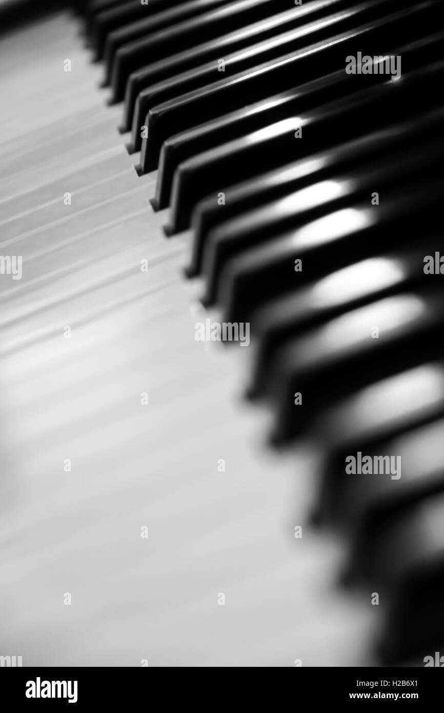 Black grand piano isolated Black and White Stock Photos & Images - Alamy
