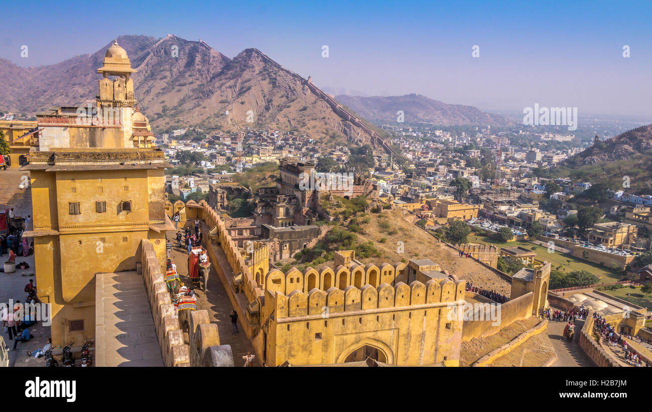 City view from Amer fort in Jaipur, India Stock Photo - Alamy