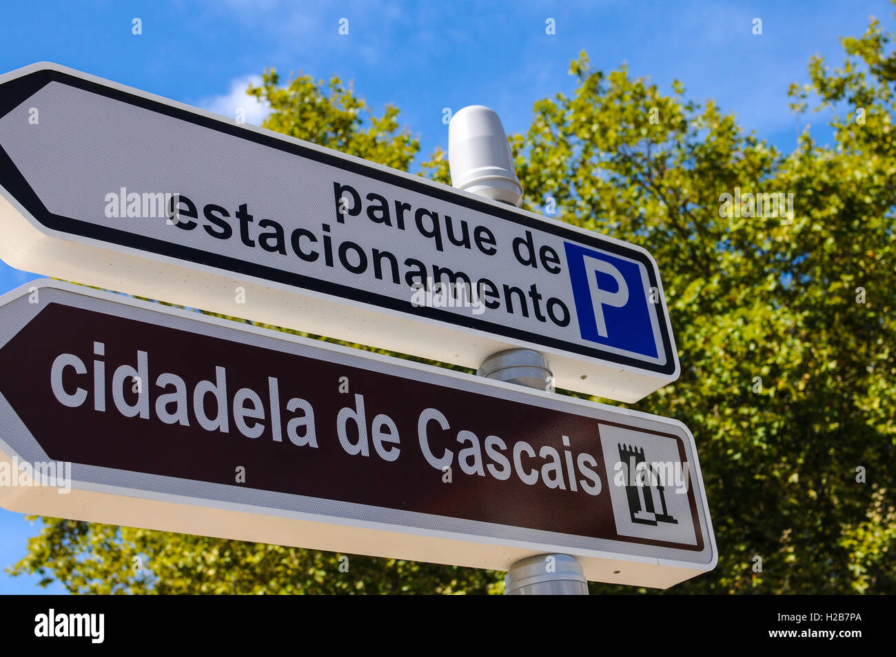 Cidadela de Cascais Portugal sign Stock Photo - Alamy