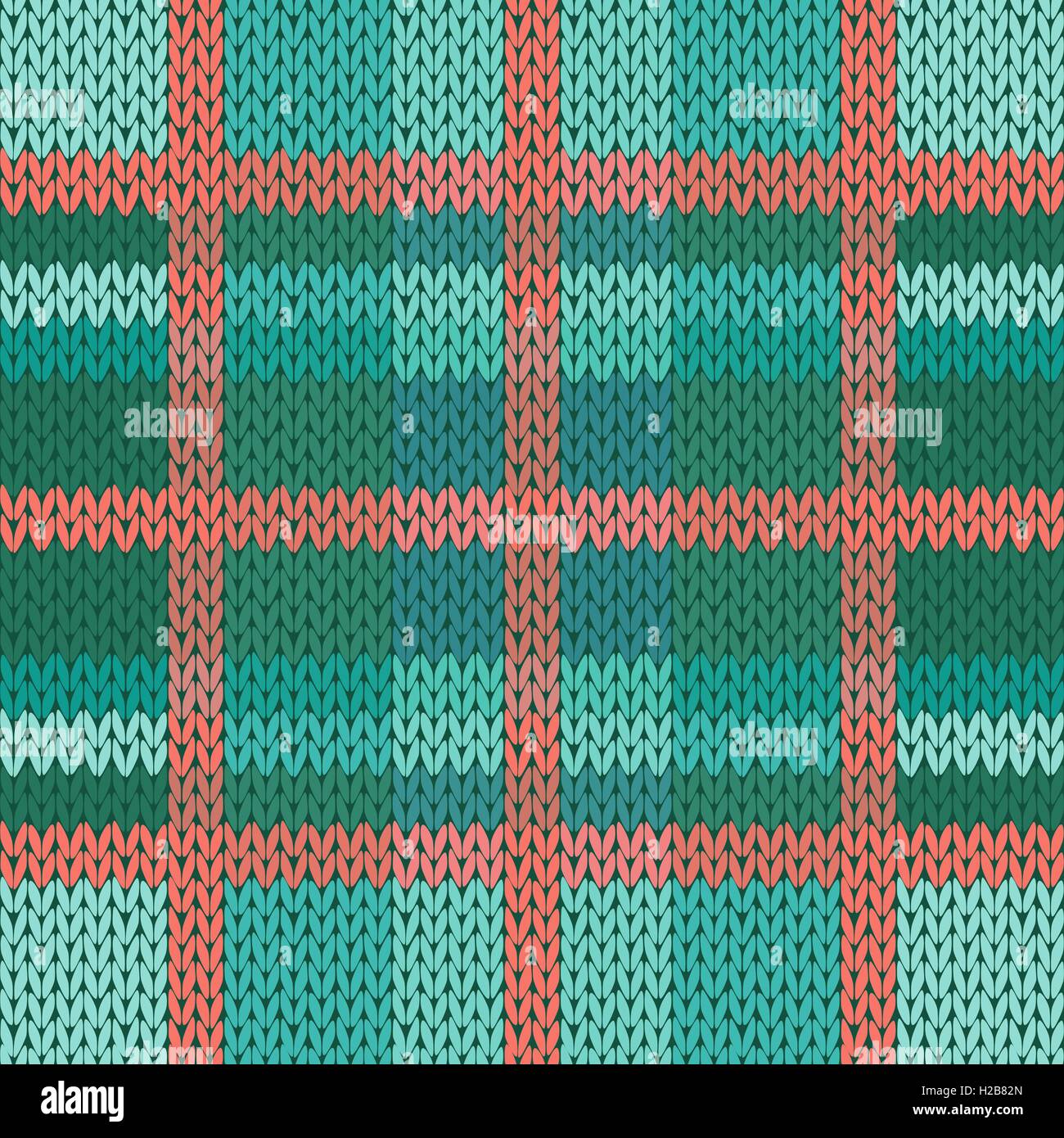 Seamless vector pattern as a woollen Celtic tartan plaid or a knitted ...