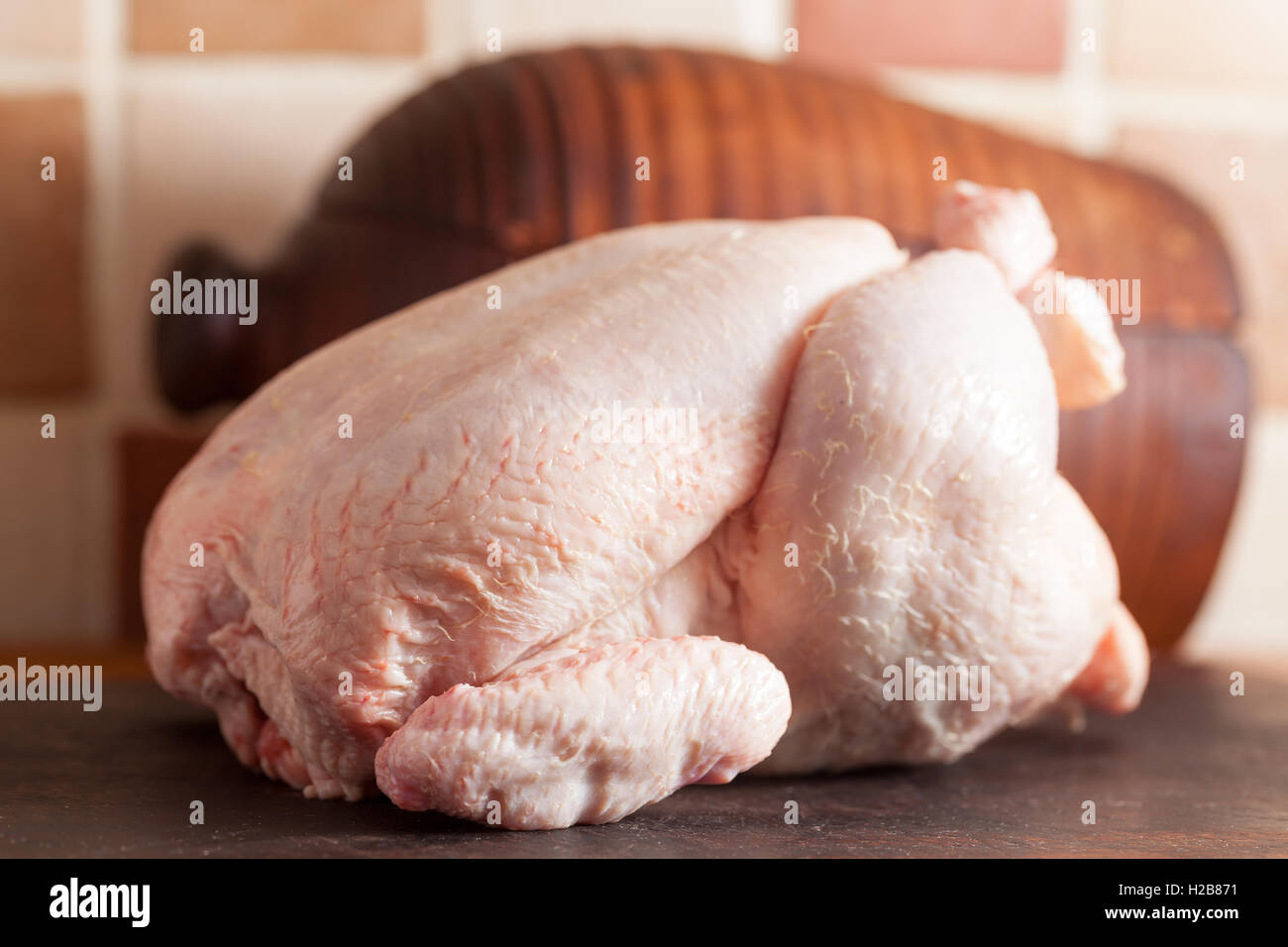 Chicken ready to cook in a clay brick Stock Photo - Alamy