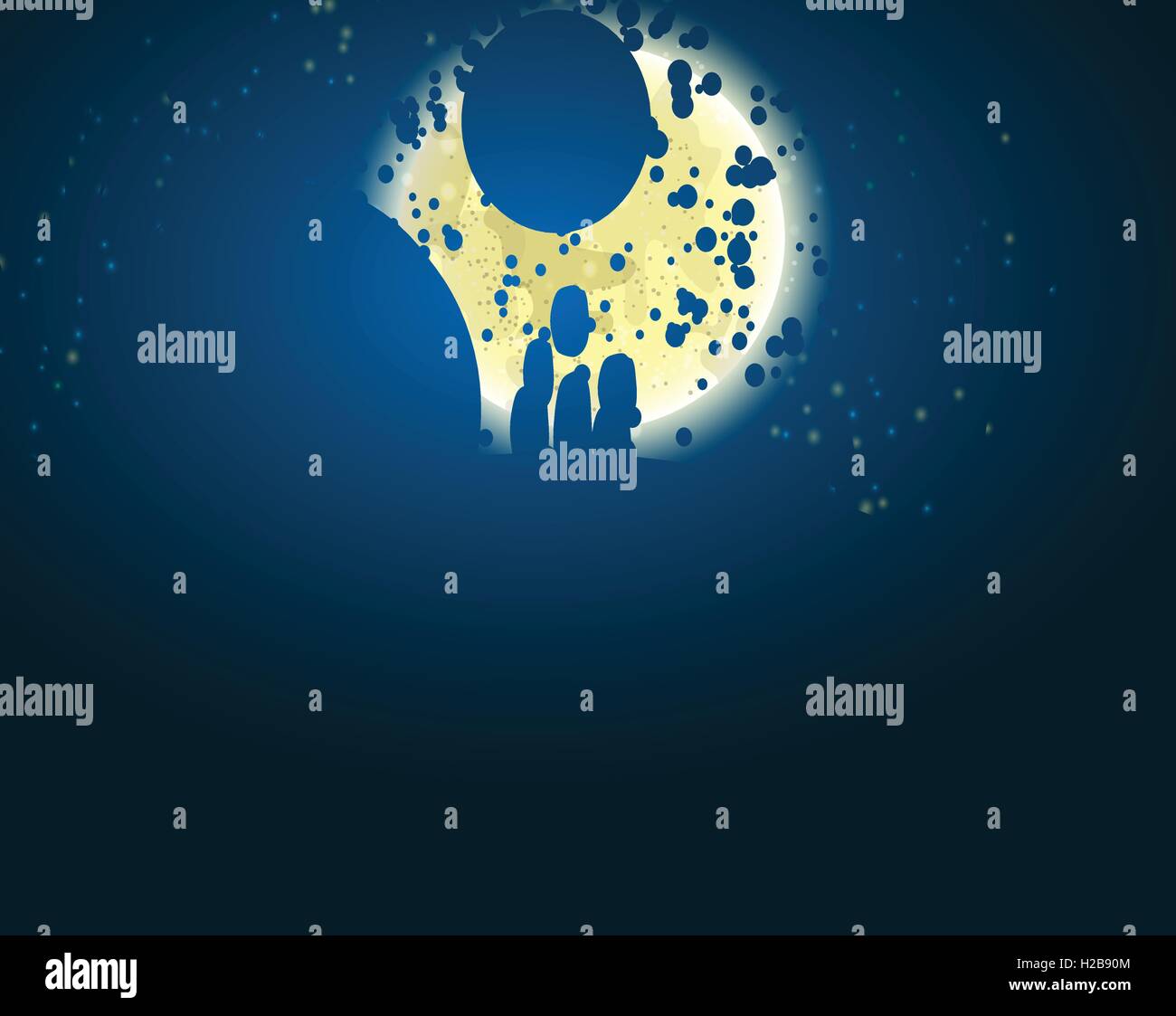 Scary halloween cemetery fog on Stock Vector Images - Alamy