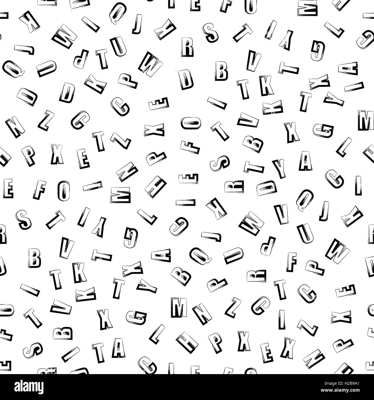 Latin alphabet grunge line Black and White Stock Photos & Images - Alamy