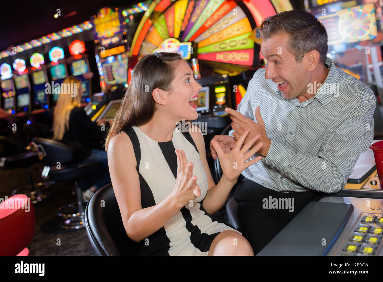 Couple win celebrate hi-res stock photography and images - Alamy
