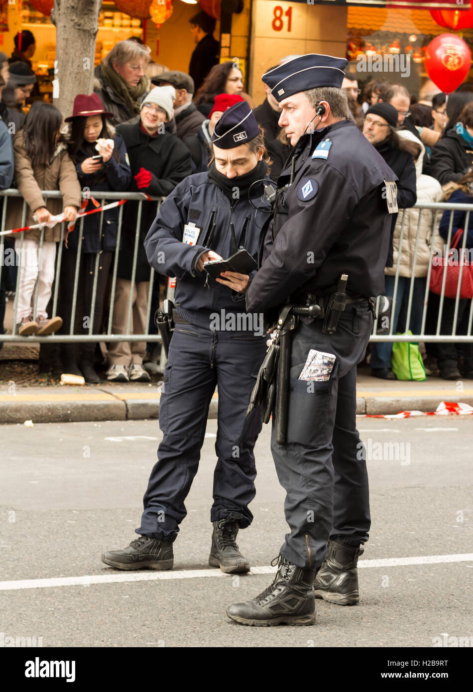New uniform for paris policemen hi-res stock photography and images - Alamy