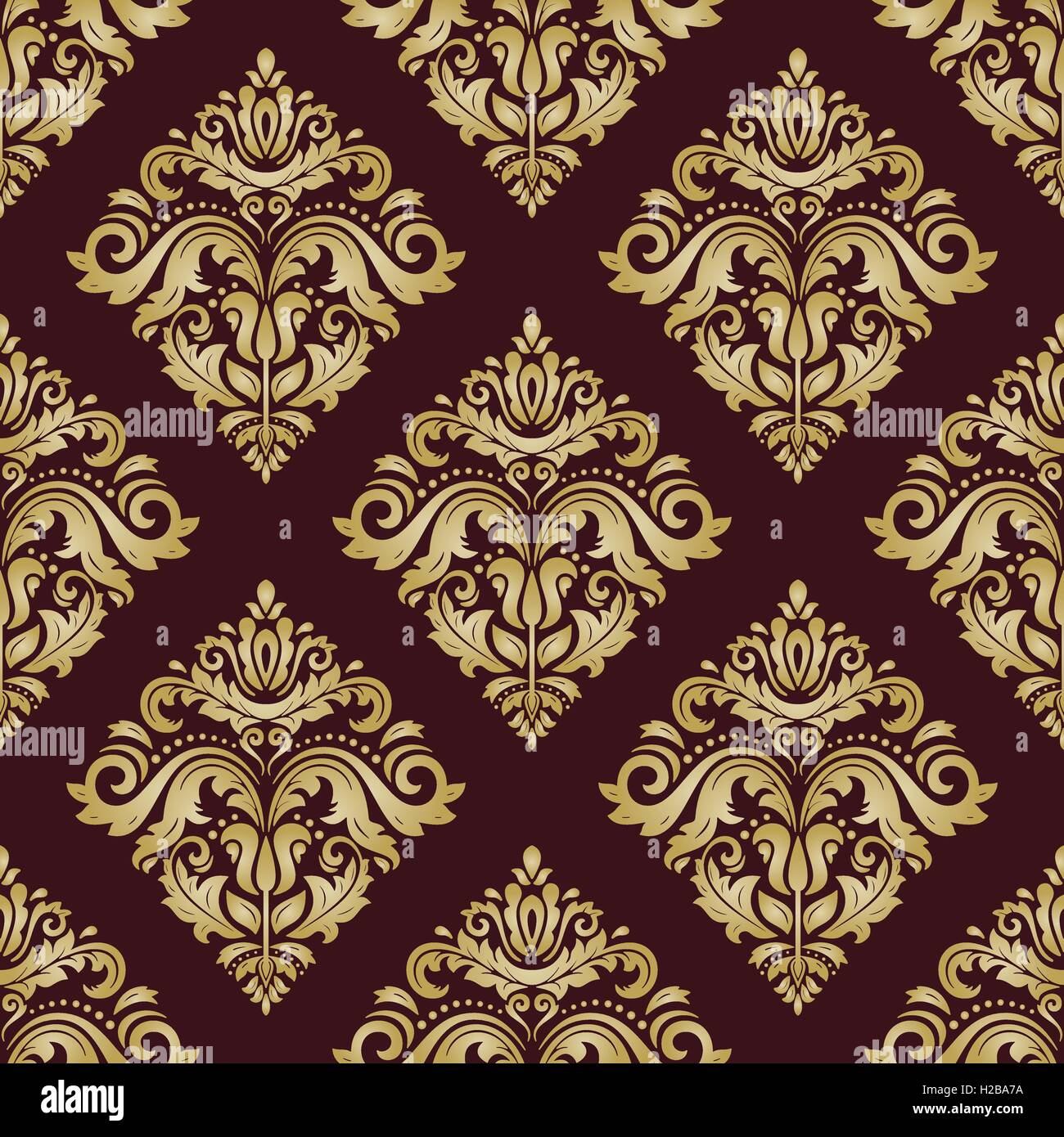 Seamless Damask Vector Background Stock Vector Image & Art - Alamy