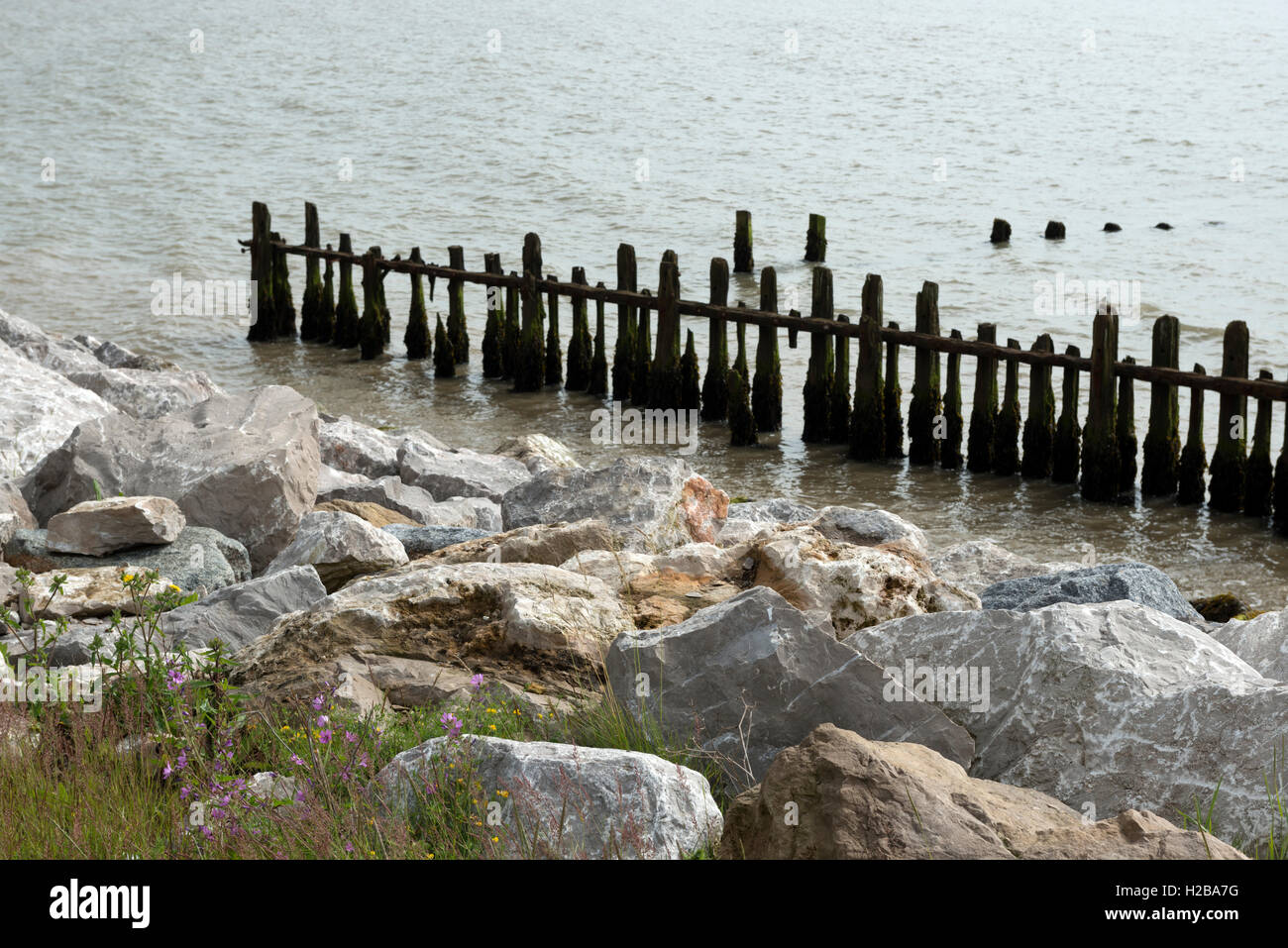 Rock armour and groynes coastal erosion hi-res stock photography and ...