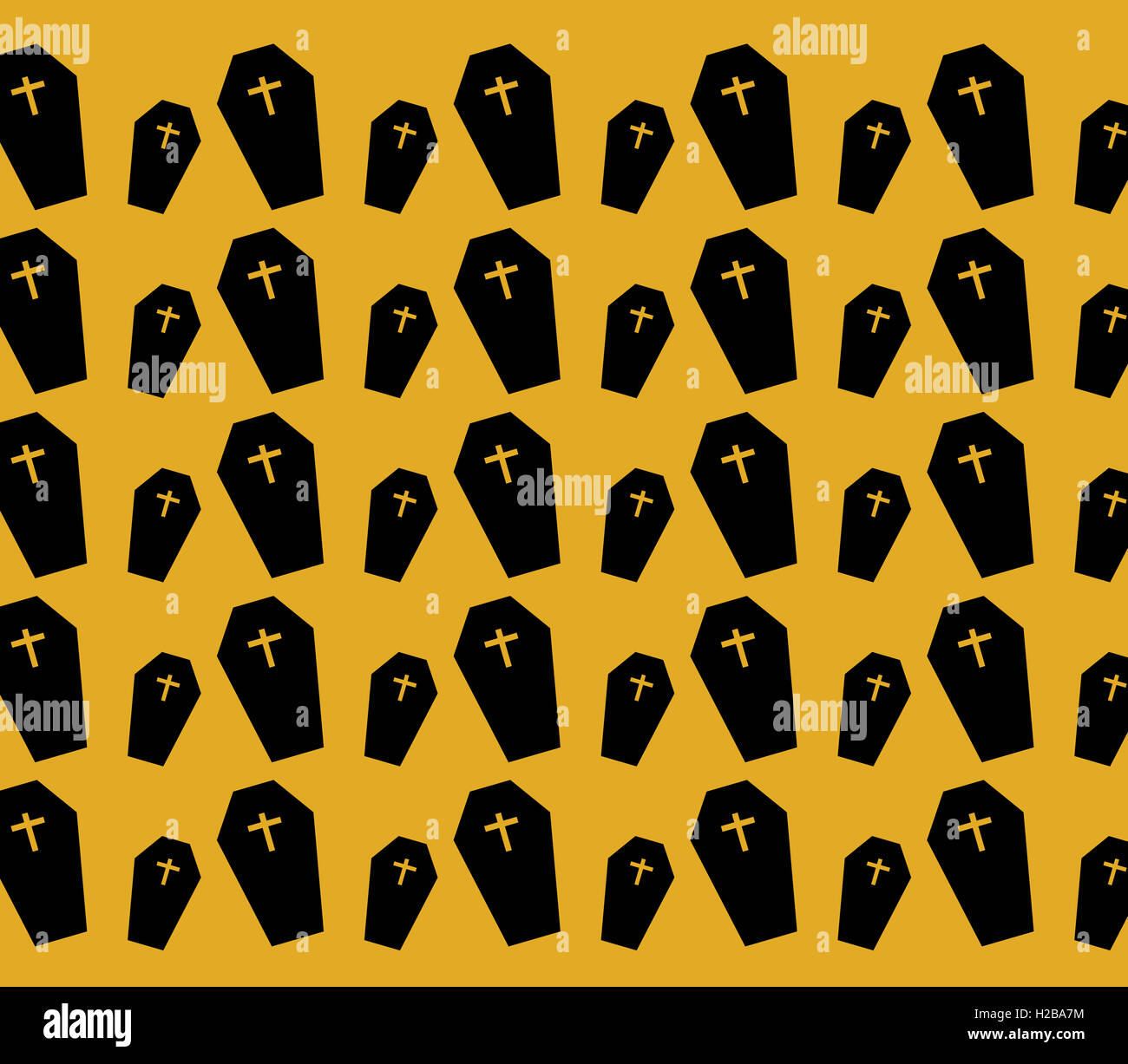 pattern coffin for dead for halloween Stock Photo - Alamy