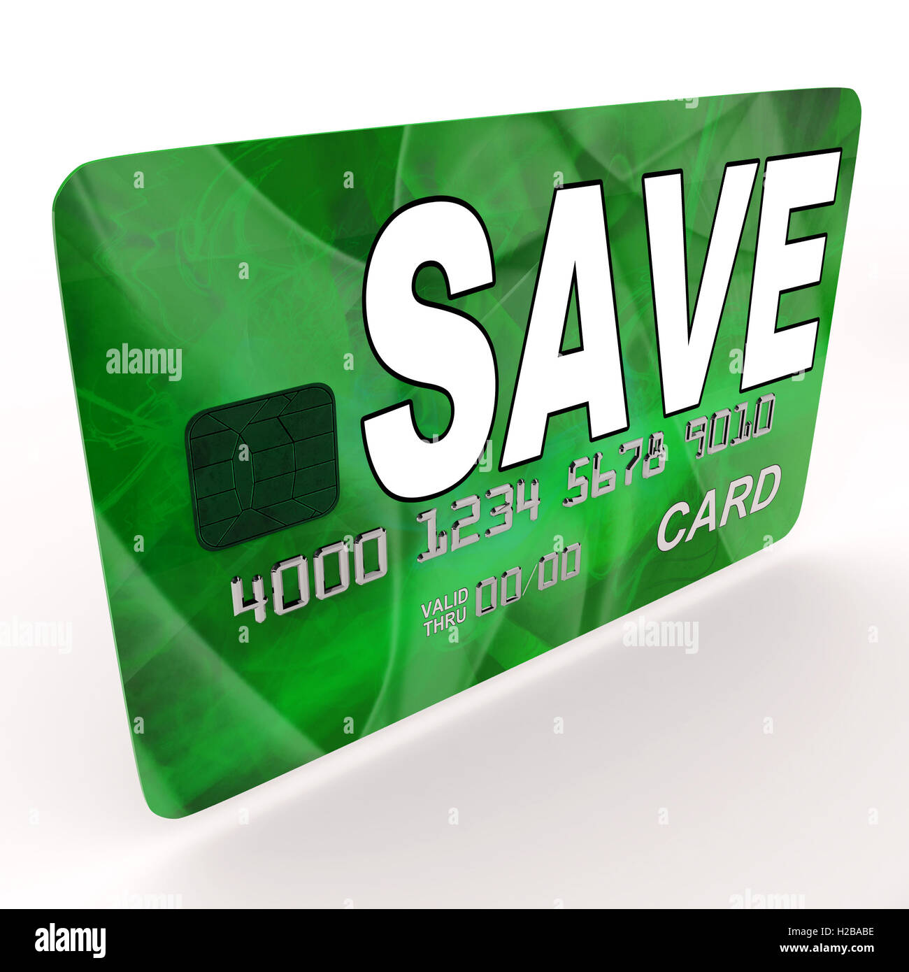 Save Bank Card Shows Savings Account And Money Reserves Stock Photo - Alamy