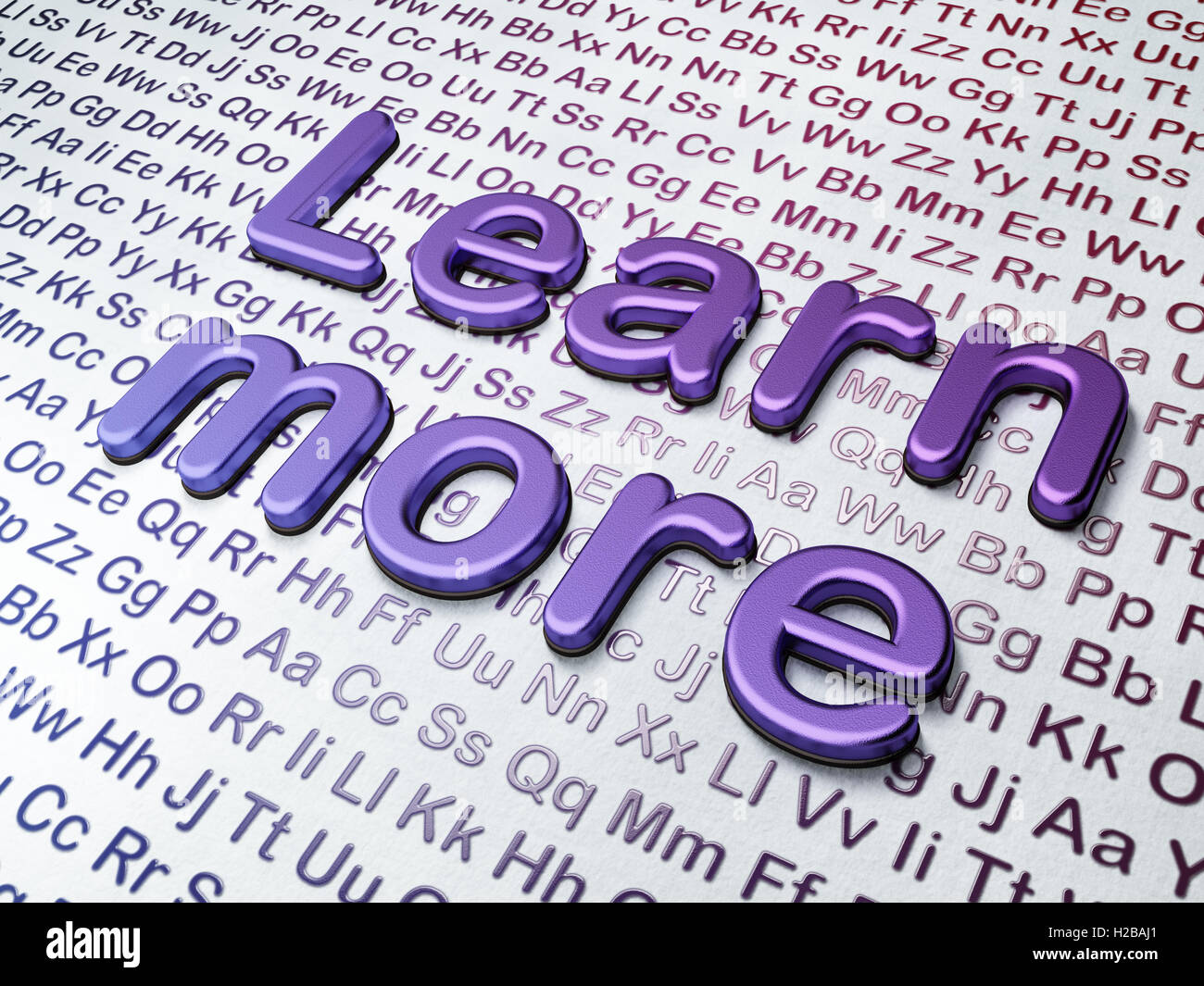 Education concept: Learn More on Alphabet background Stock Photo - Alamy
