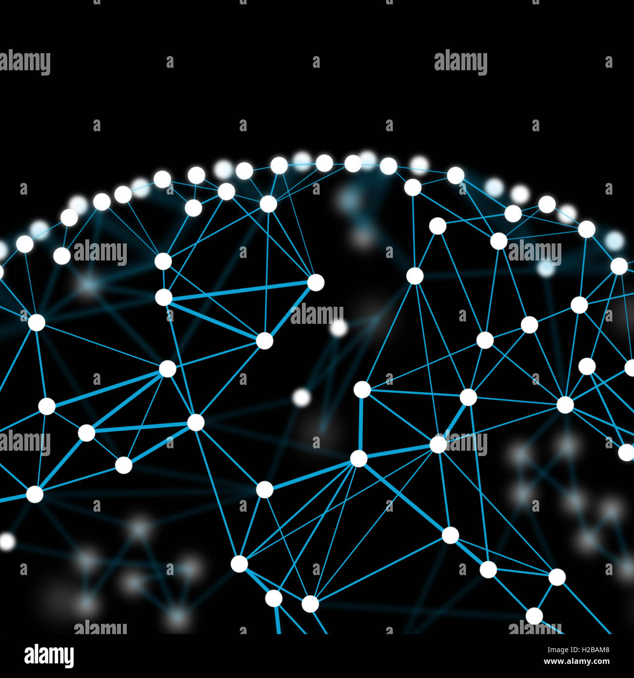 Sphere consisting of connections Stock Photo - Alamy