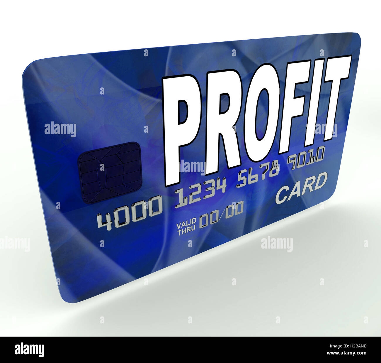 Profit on Credit Debit Card Shows Earn Money Stock Photo - Alamy