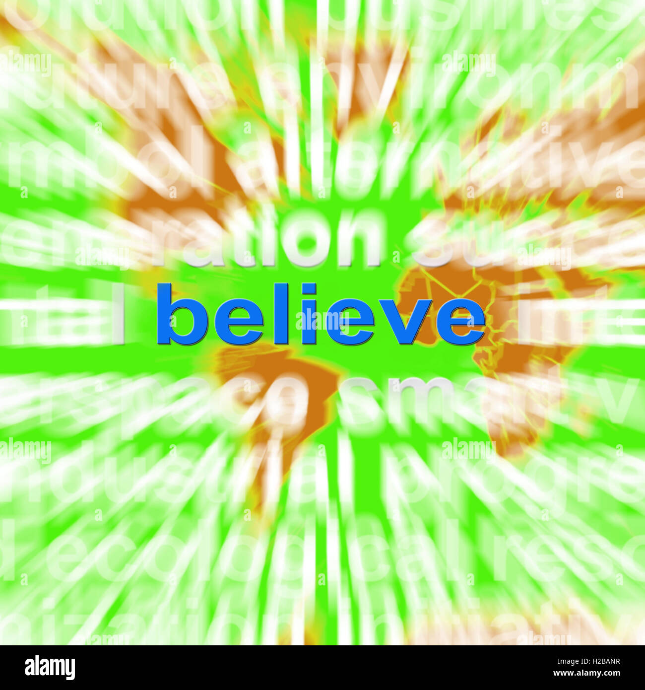 Believe Word Cloud Shows Accepting Idea Faith Trust Stock Photo - Alamy