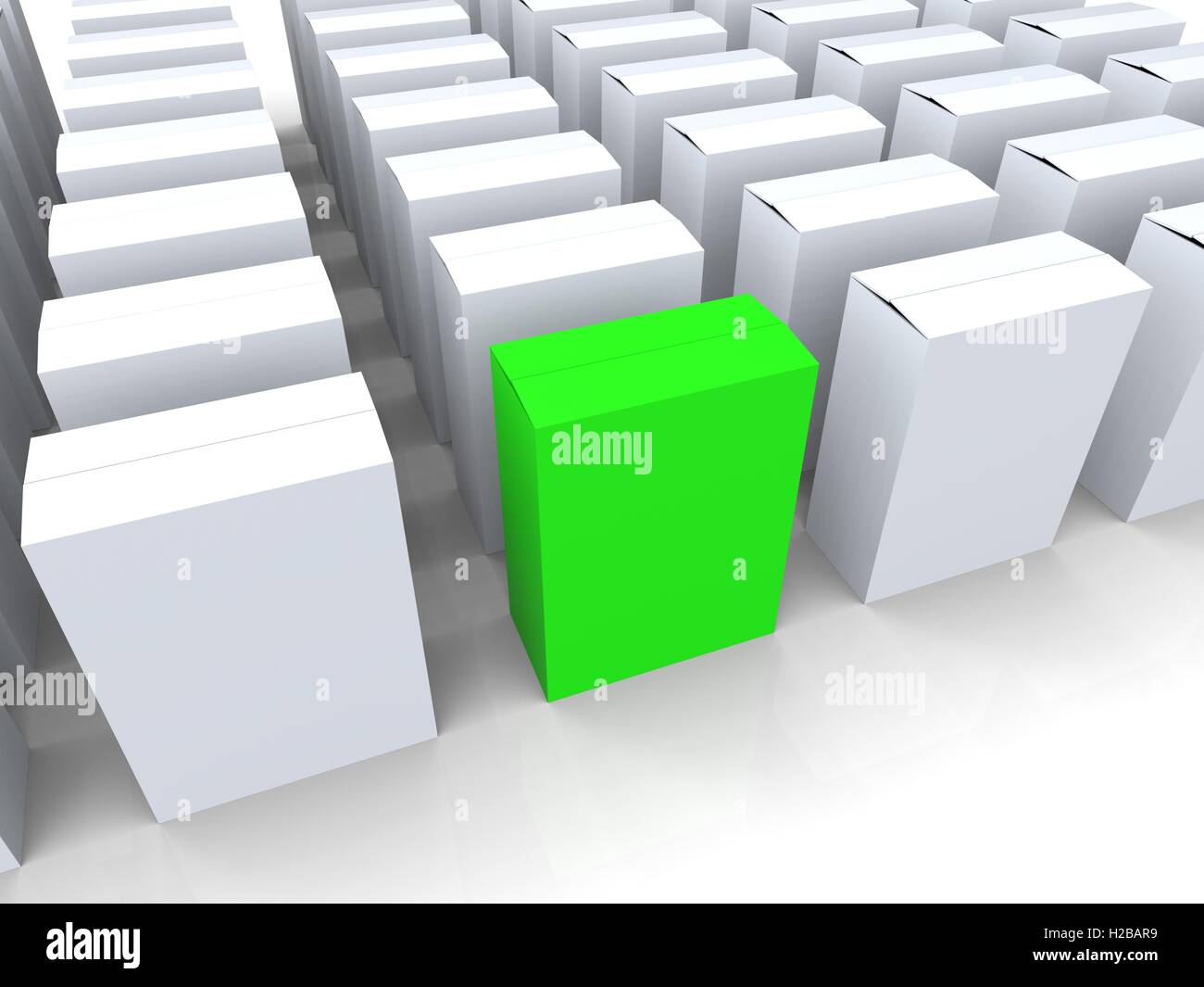 Blank Box Copyspace Means Stand Out Leader Or Individual Stock Photo ...