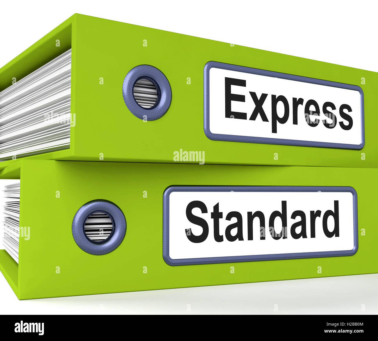Express Standard Folders Mean Fast Or Regular Delivery Stock Photo - Alamy