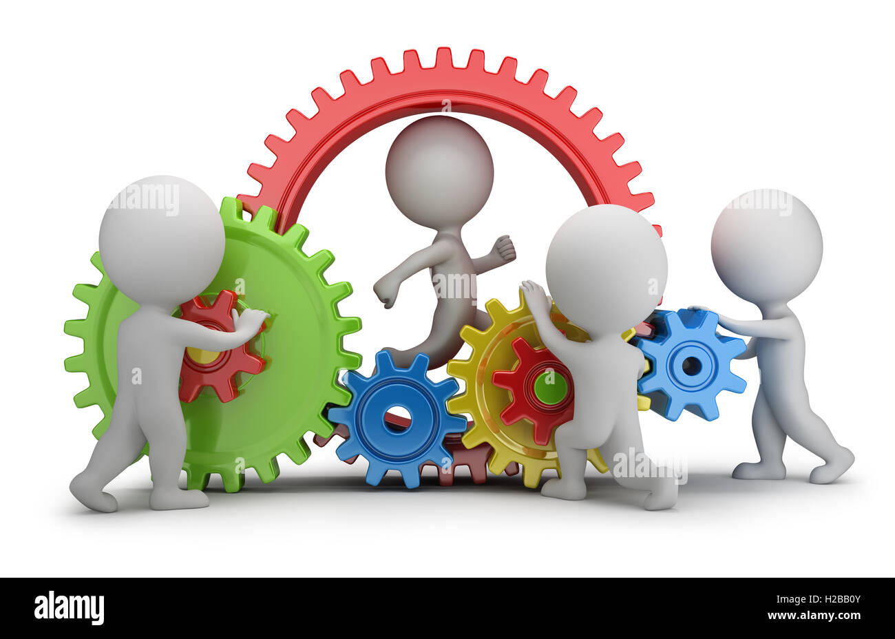 3d white people work team hi-res stock photography and images - Alamy