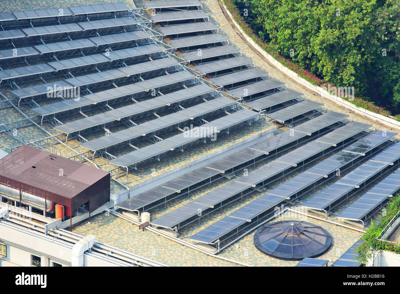 Solar panel on roof top Stock Photo - Alamy