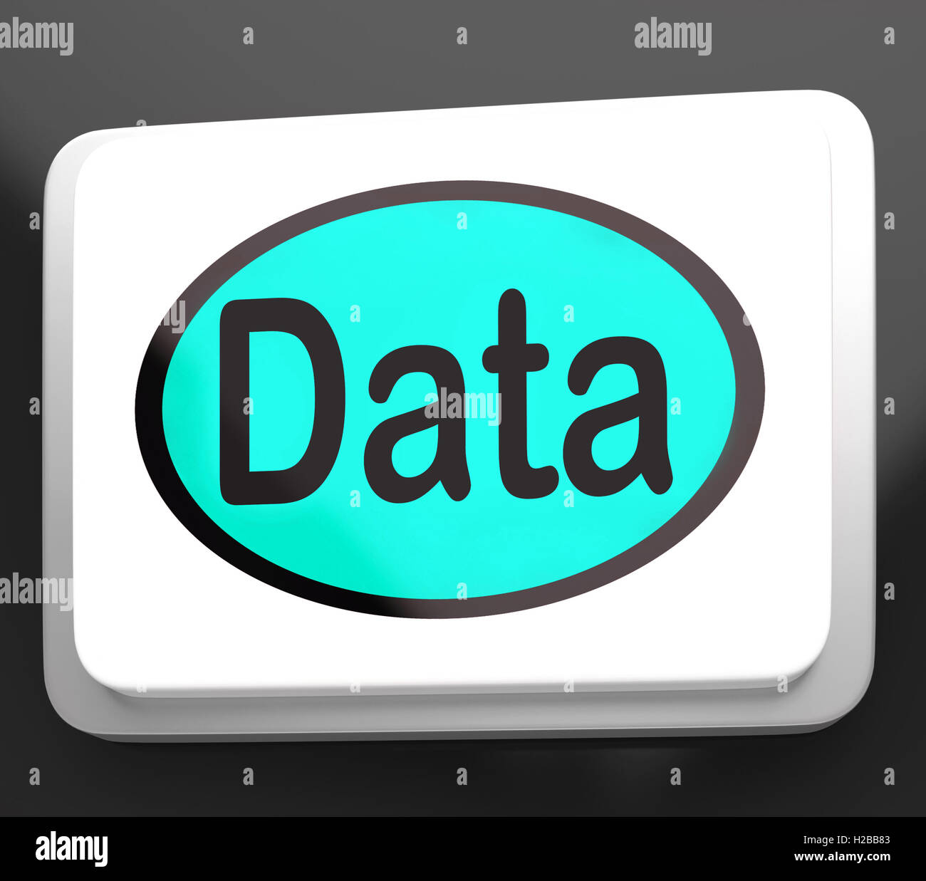 Data Button Shows Facts Information Knowledge Stock Photo - Alamy