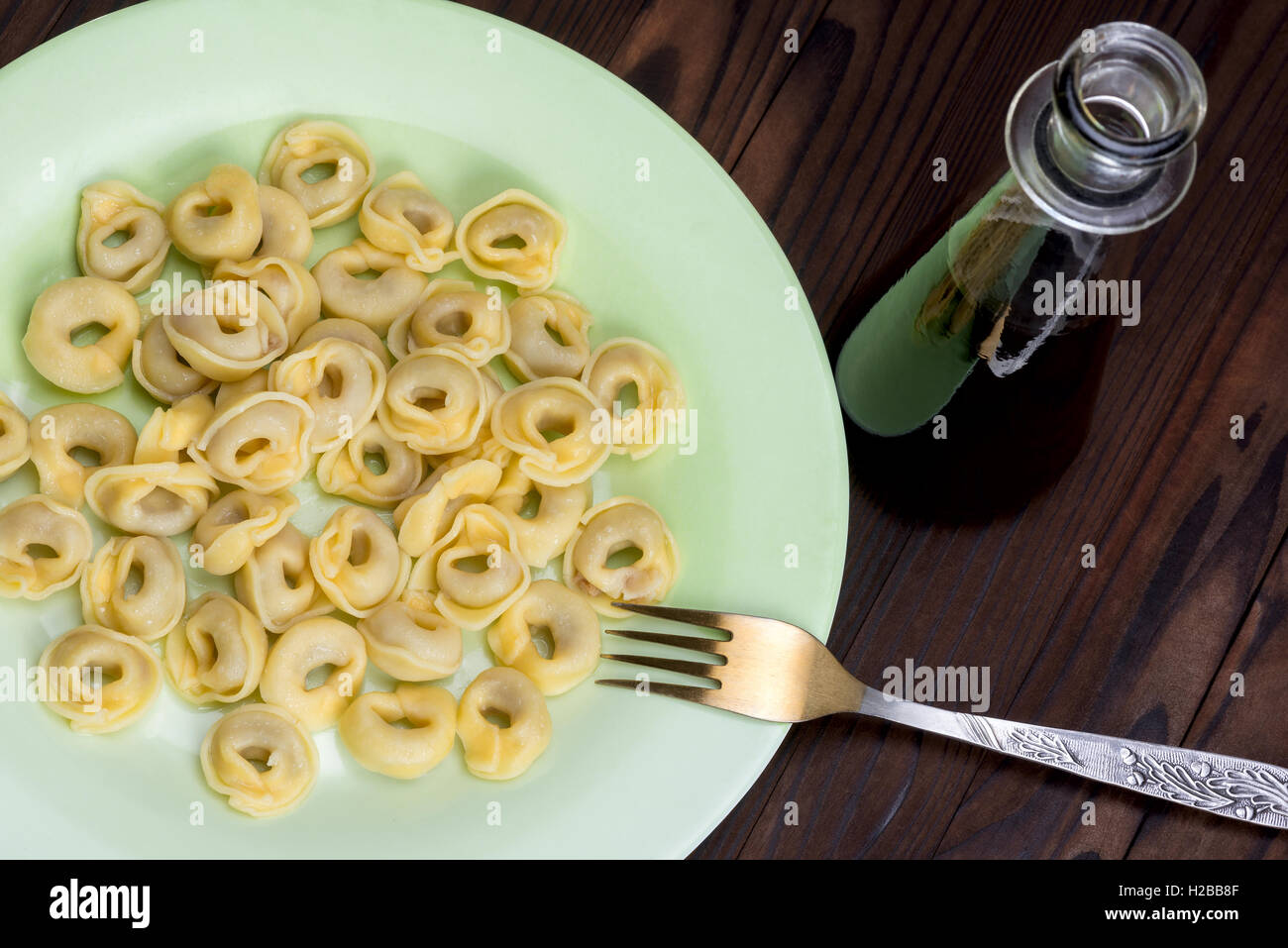 Tortellini - Italian ring-shaped pasta stuffed with a meat or cheese ...