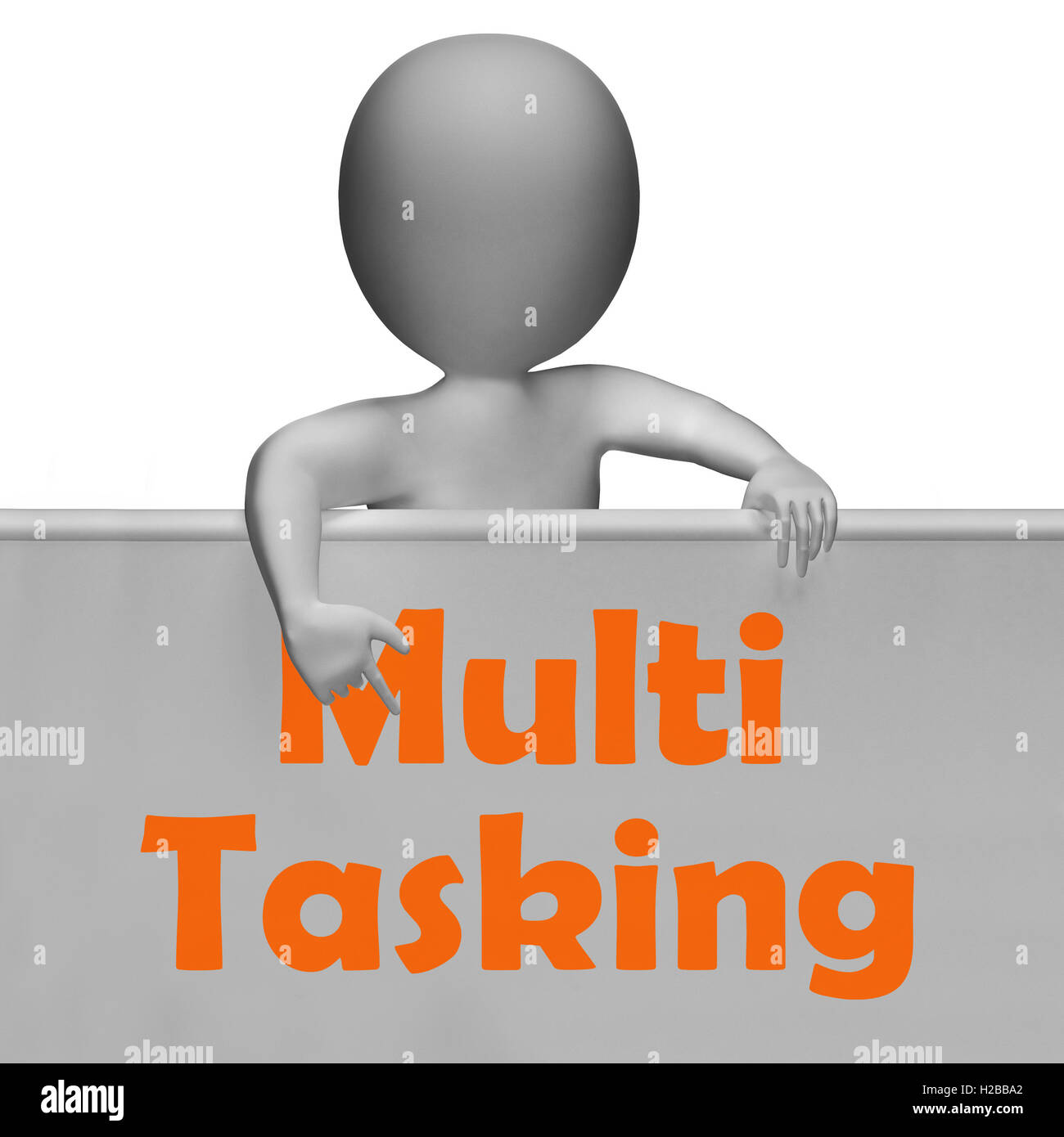 Multitasking Sign Means Doing Multiple Tasks Simultaneously Stock Photo ...