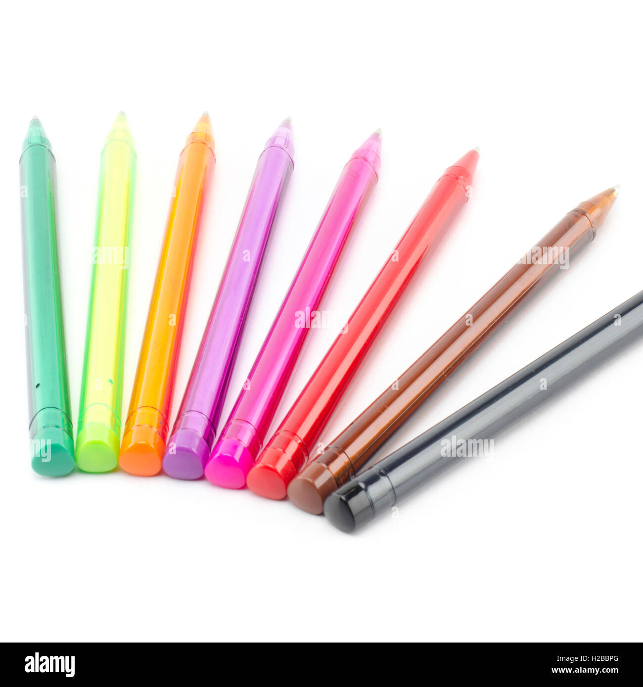 colorful pens isolated on white Stock Photo - Alamy