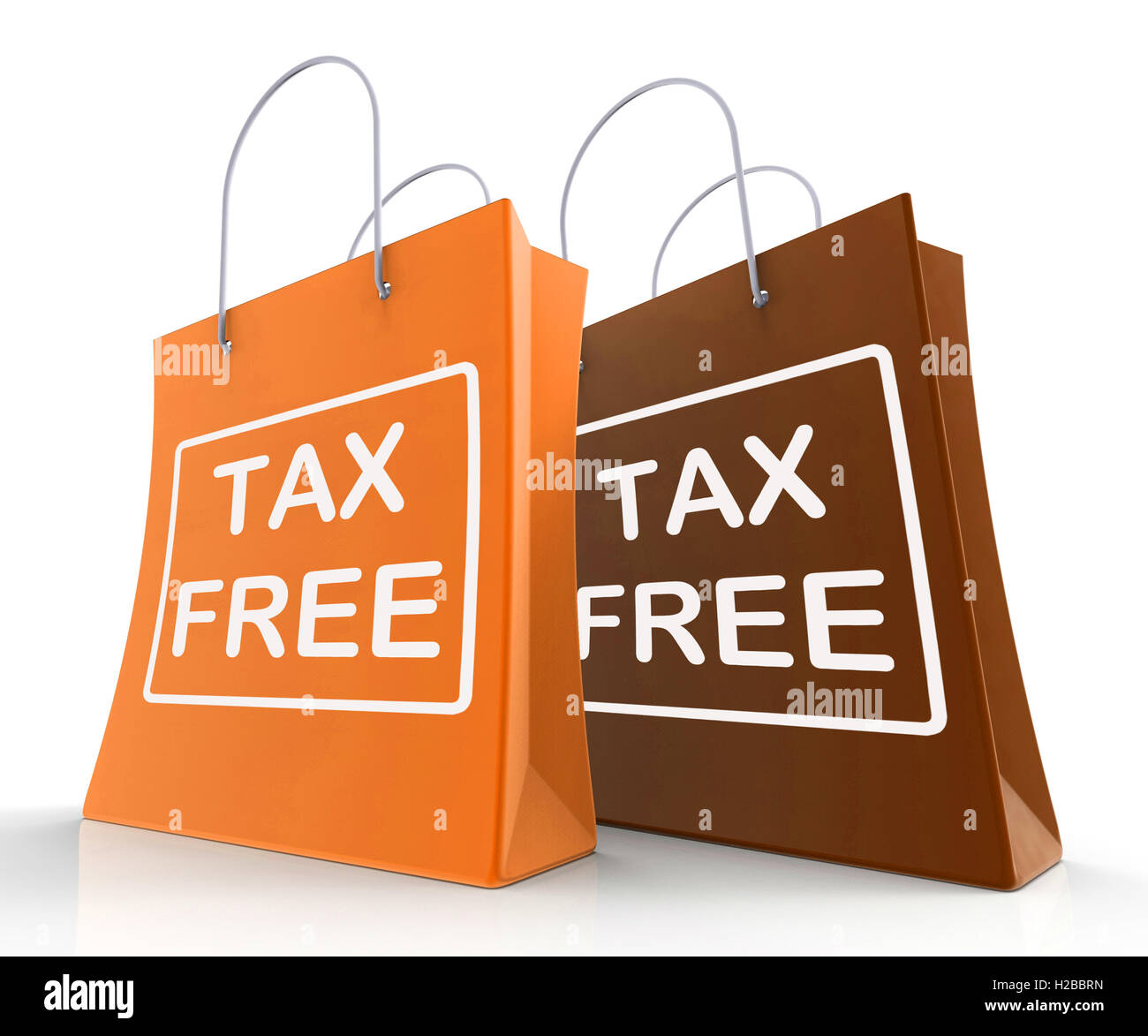 Tax Free Bag Represents Duty Exempt Discounts Stock Photo - Alamy